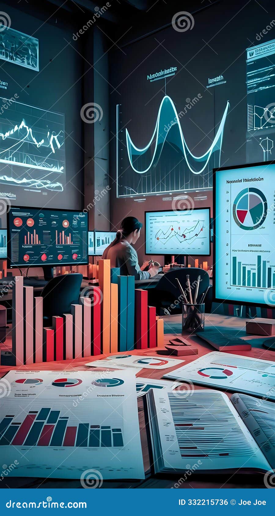 The Data Analyst stock illustration. Illustration of banner - 332215736