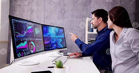Data Analyst Mit Data Analytics KPI Stock Image - Image of screen ...