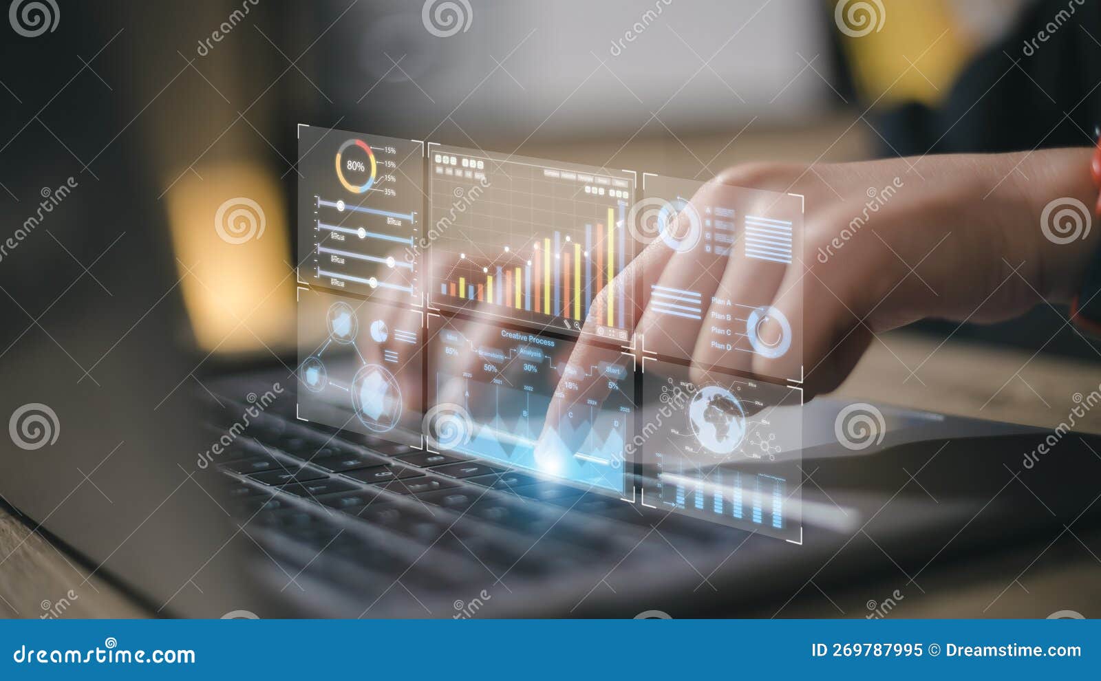 Data Analyst Working on Business Analytics Dashboard with Charts ...