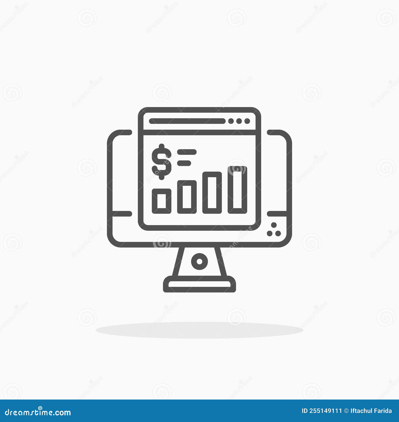 Data Analytic Icon Outline Style Stock Vector - Illustration of design ...