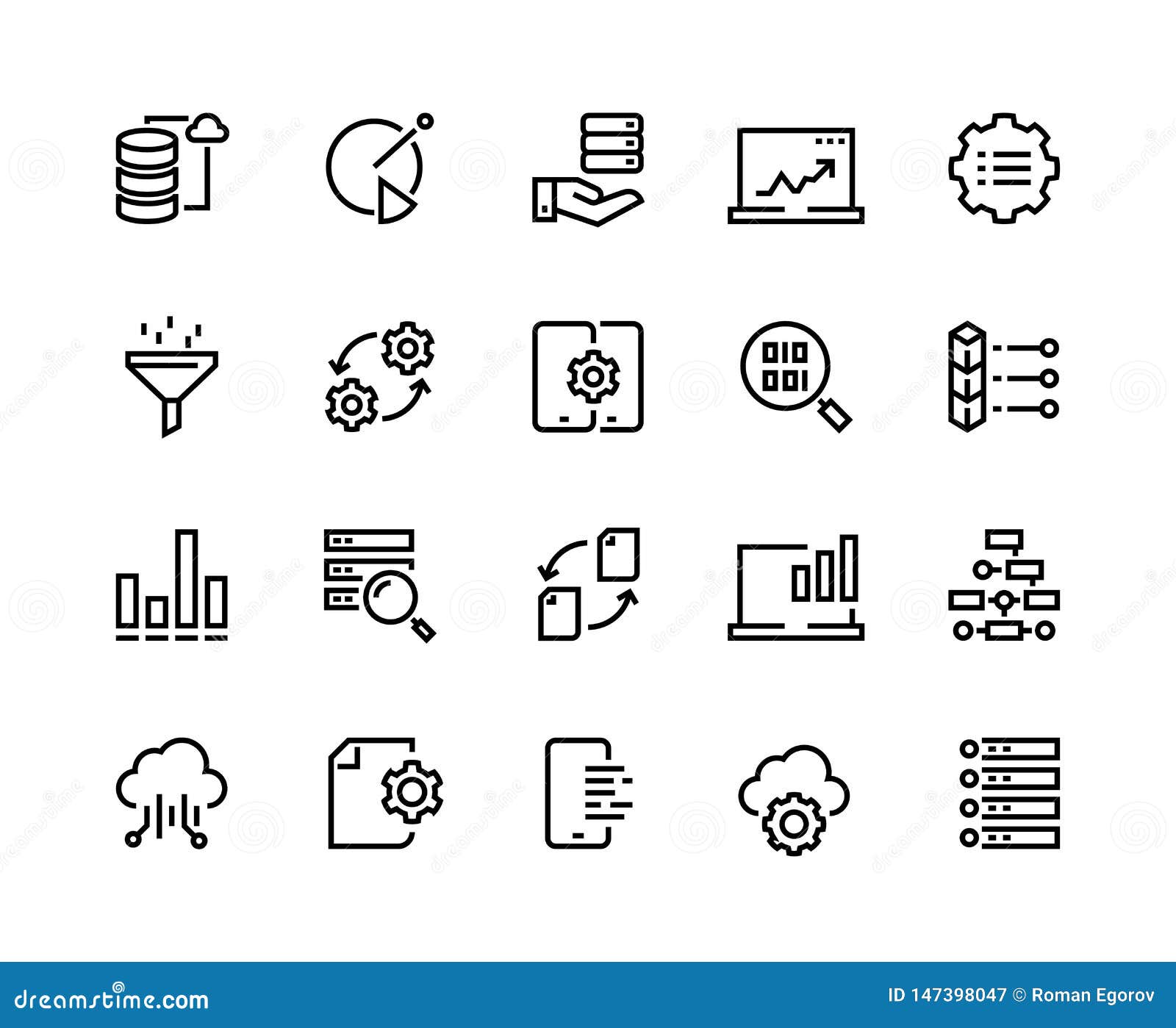 Data Icons Line Stock Illustrations – 108,680 Data Icons Line Stock ...