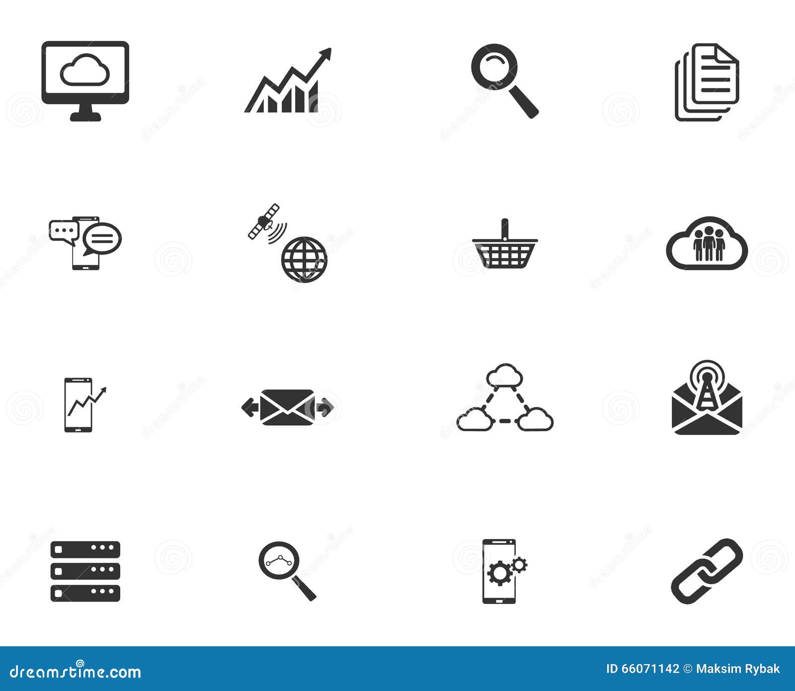 Data analytic simply icons stock vector. Illustration of settings ...