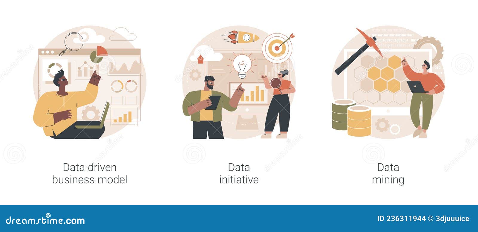 Data Analytics Abstract Concept Vector Illustrations. Stock Vector ...