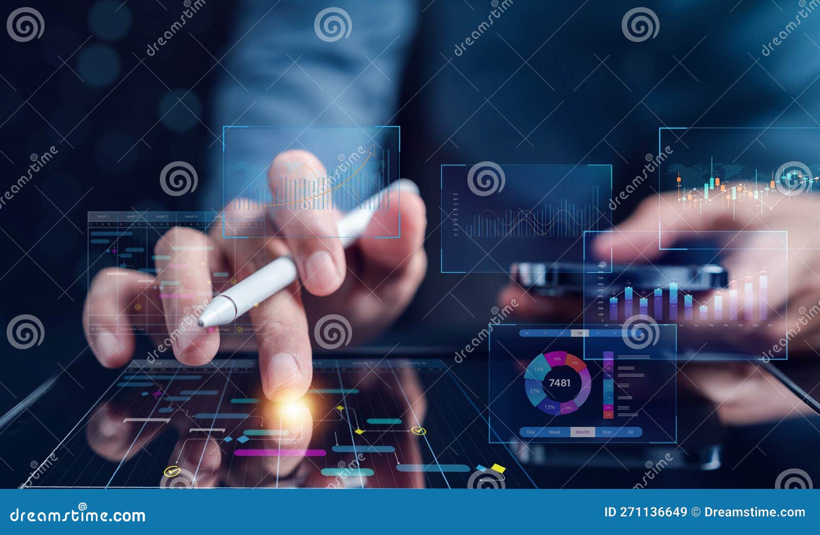 Data Analytics and Analyst Working with Computer in Business Management ...