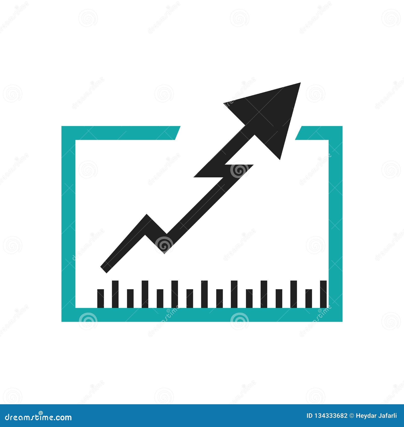 Data Analytics Ascendant Line Graphic Symbol For Interface Icon Vector ...