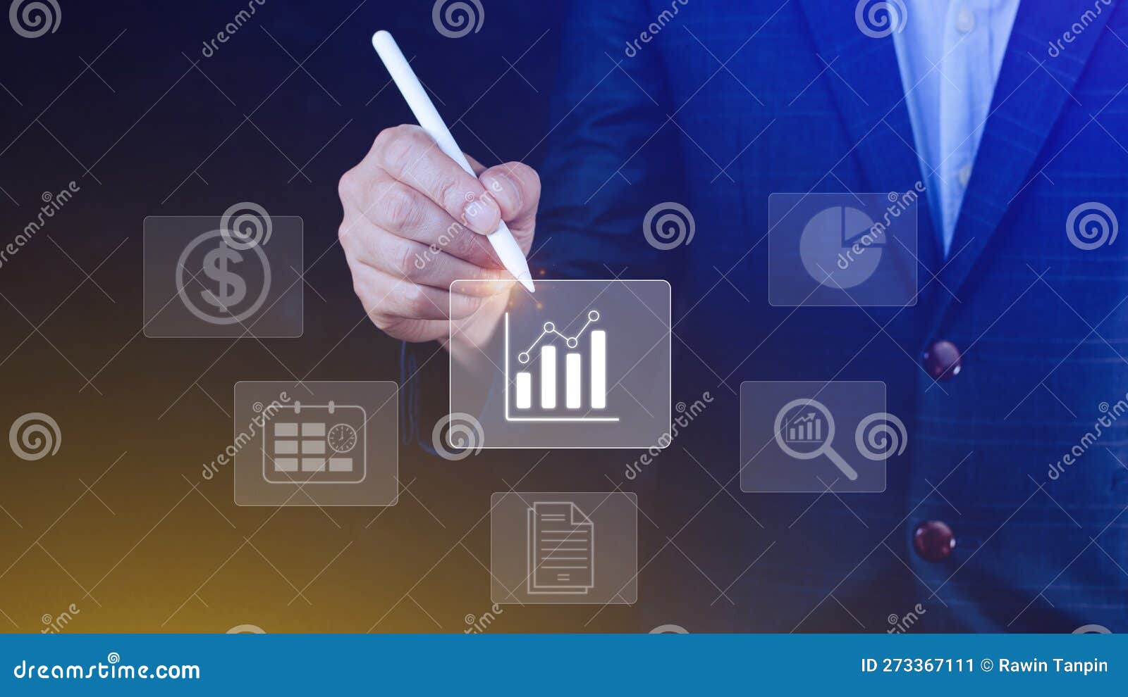 Data Analytics and Business Intelligence BI Concept with Chart and ...
