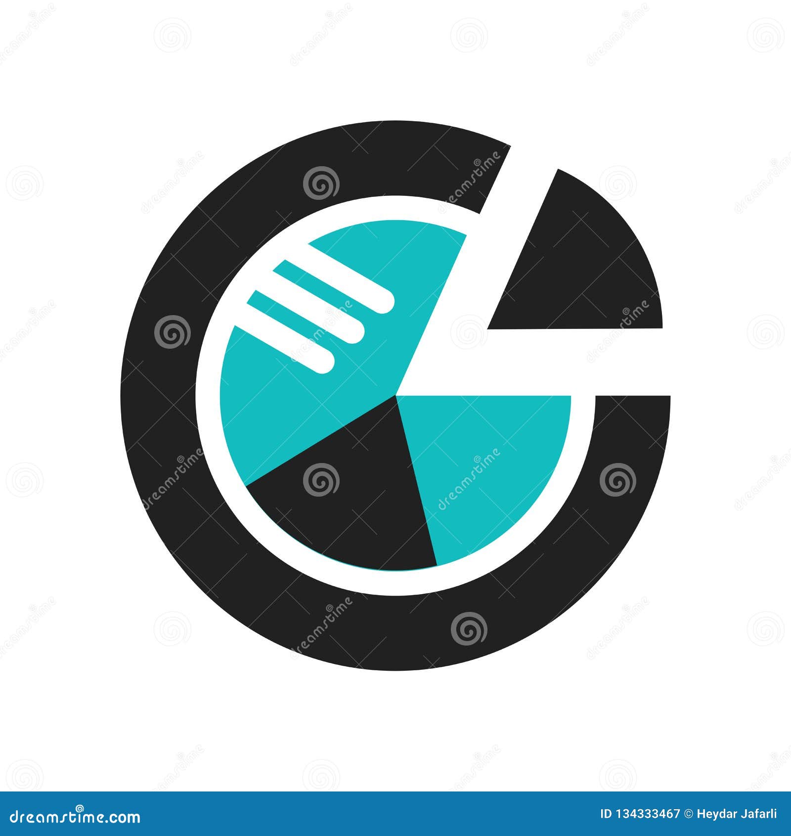 Data Analytics Circular Graphic Icon Vector Sign and Symbol Isolated on ...