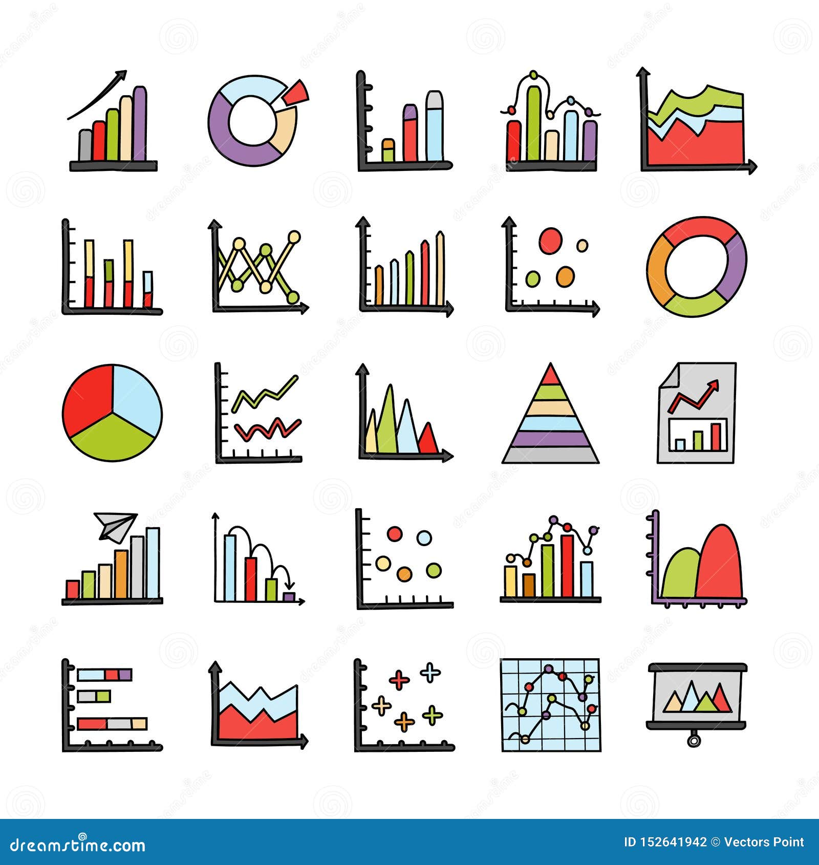 Data Analytics Doodle Icons Stock Vector - Illustration of doodles ...