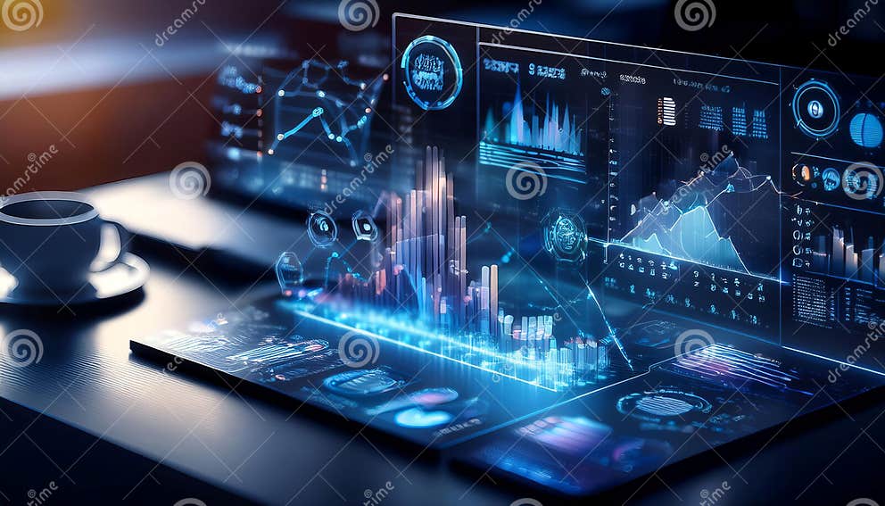 Data Analytics, Featuring Elements Like Charts, Graphs, and Data ...