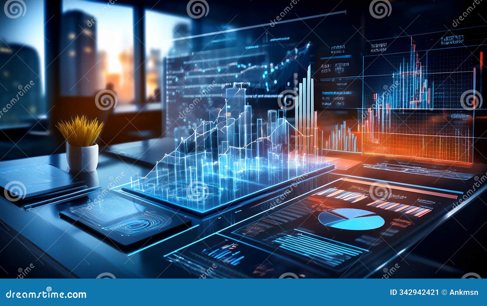 Data Analytics, Featuring Elements Like Charts, Graphs, and Data ...