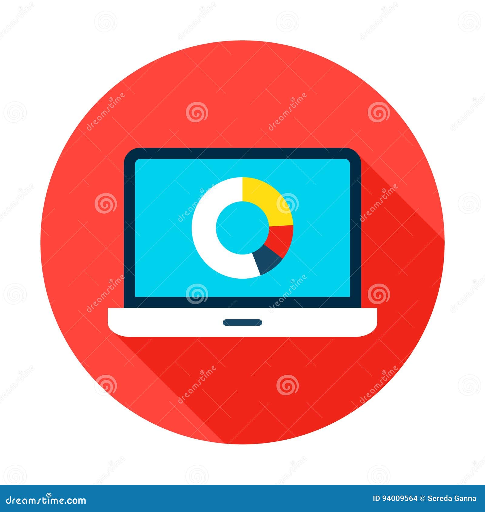 Data Analytics Flat Circle Icon Stock Vector - Illustration of element ...