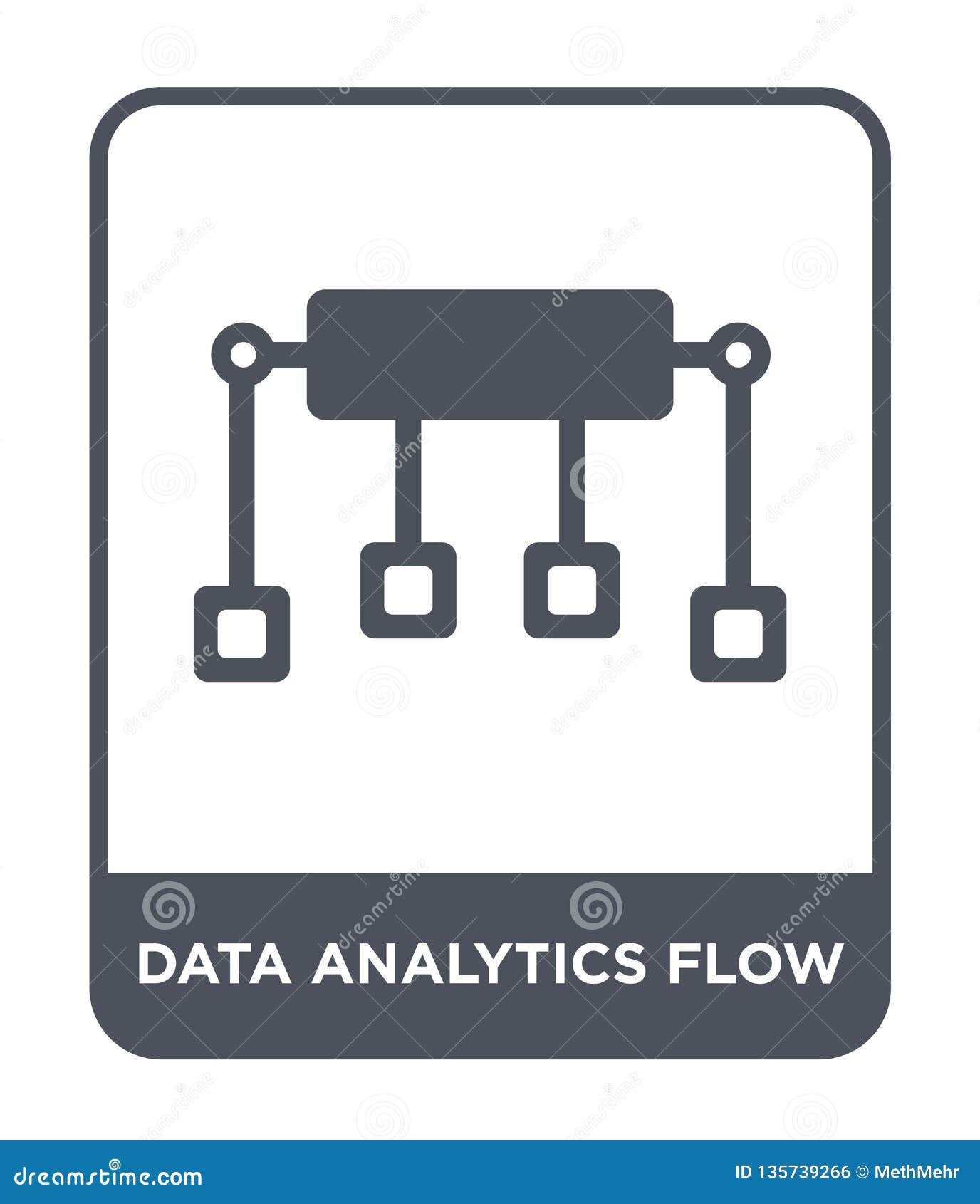 Data Analytics Flow Icon in Trendy Design Style. Data Analytics Flow ...