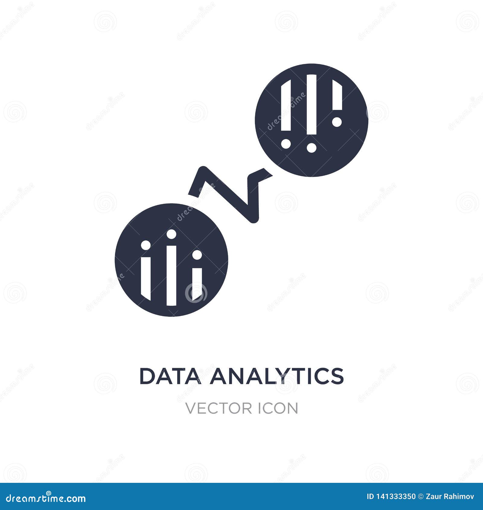 Data Analytics Flow Icon on White Background. Simple Element ...
