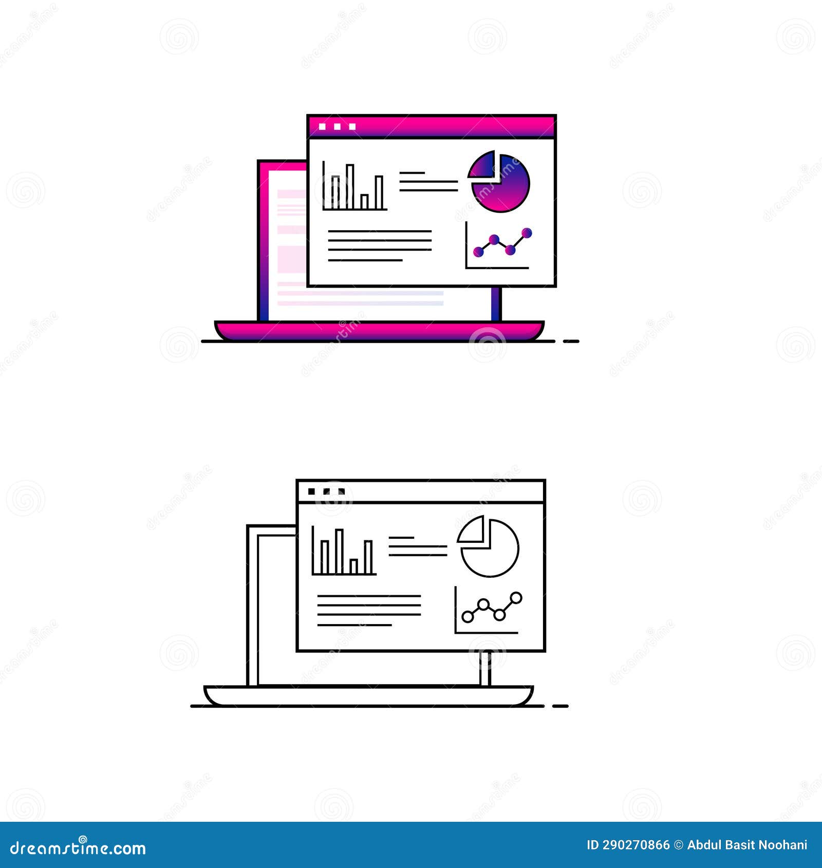 Data Analytics Icon, Business Intelligence - Analytics Dashboard ...