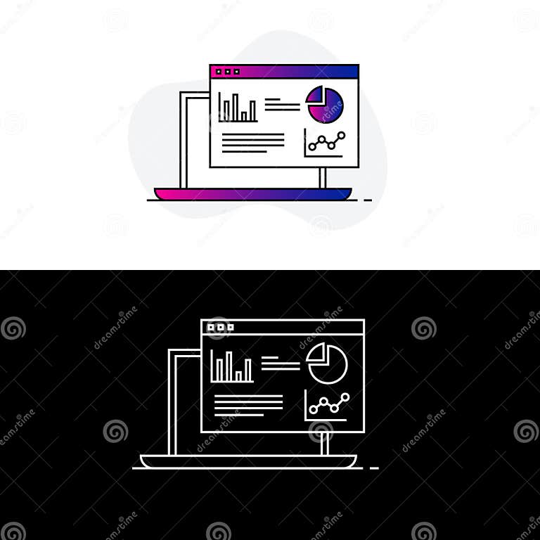 Data Analytics Icon, Business Intelligence - Analytics Dashboard ...