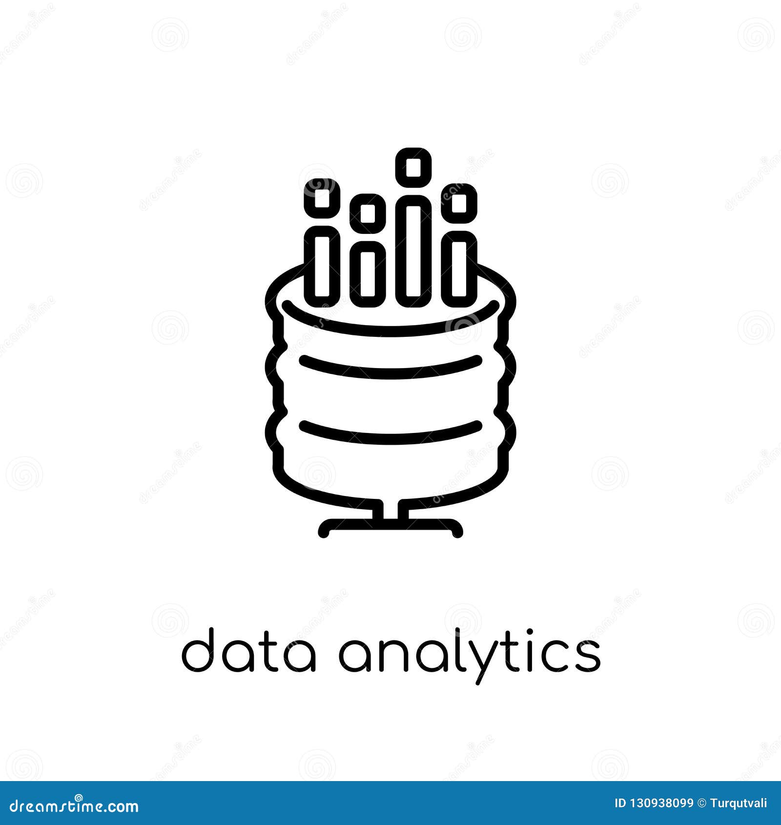 Data Analytics Icon. Trendy Modern Flat Linear Vector Data Analytics ...