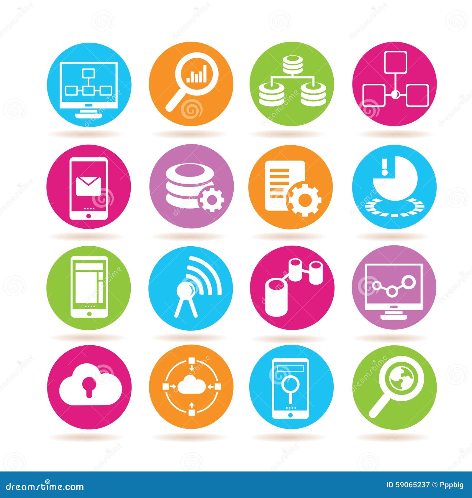 Data analytics icons stock illustration. Illustration of link - 59065237