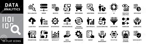 Data Analytics Icons. Analytics Symbols, Data Visualization Icons, Big ...