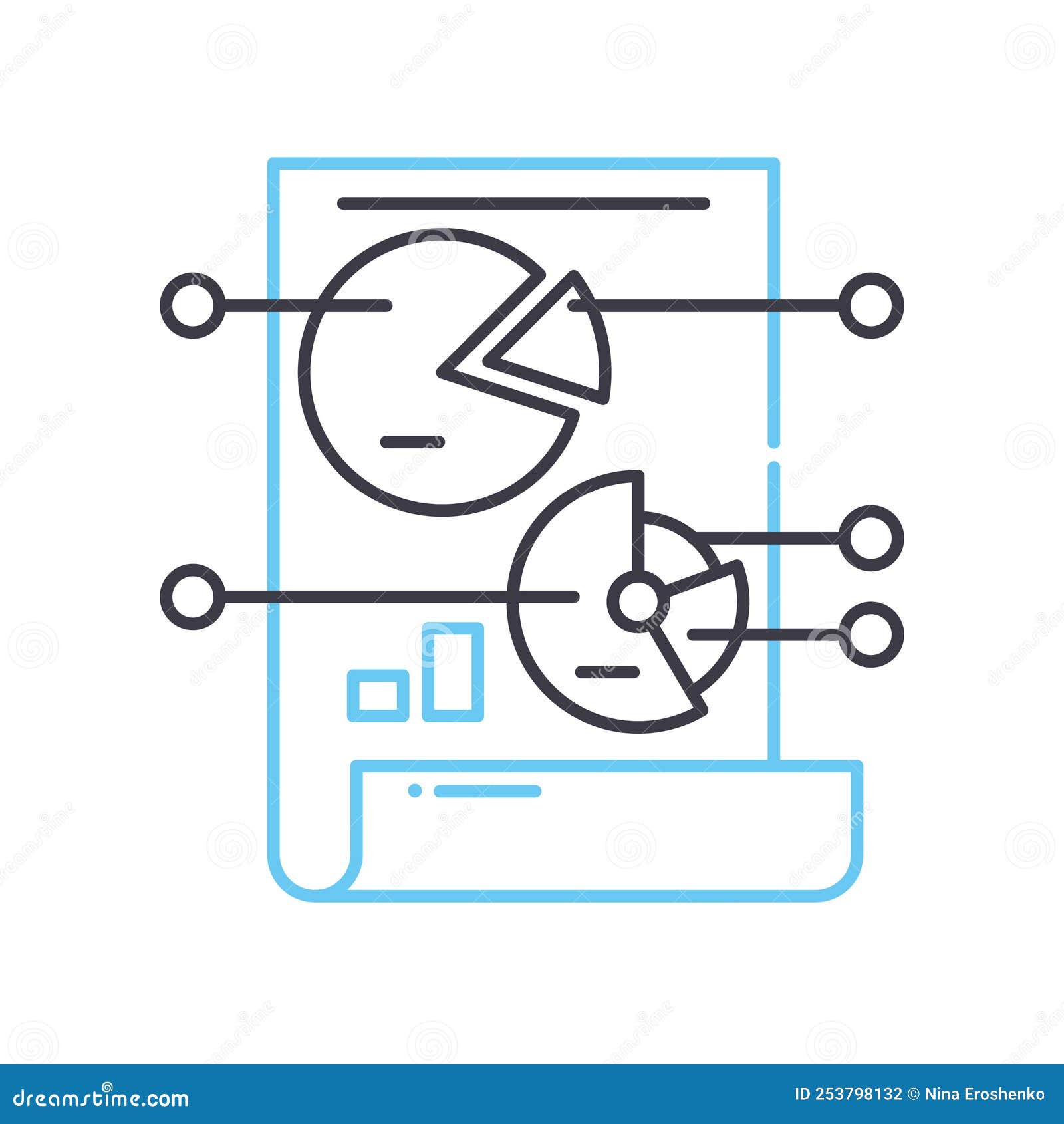 Data Analytics Line Icon, Outline Symbol, Vector Illustration, Concept ...