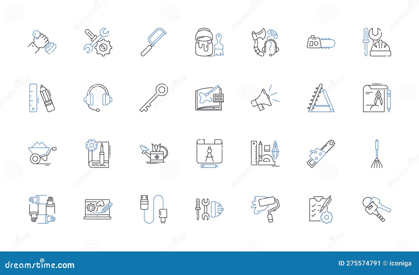 Data Analytics Line Icons Collection Insights Metrics Trends Dashboards Algorithms