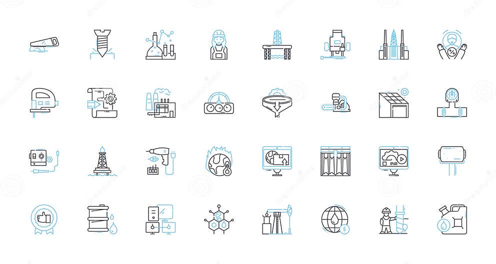 Data Analytics Linear Icons Set. Mining, Modeling, Visualization ...