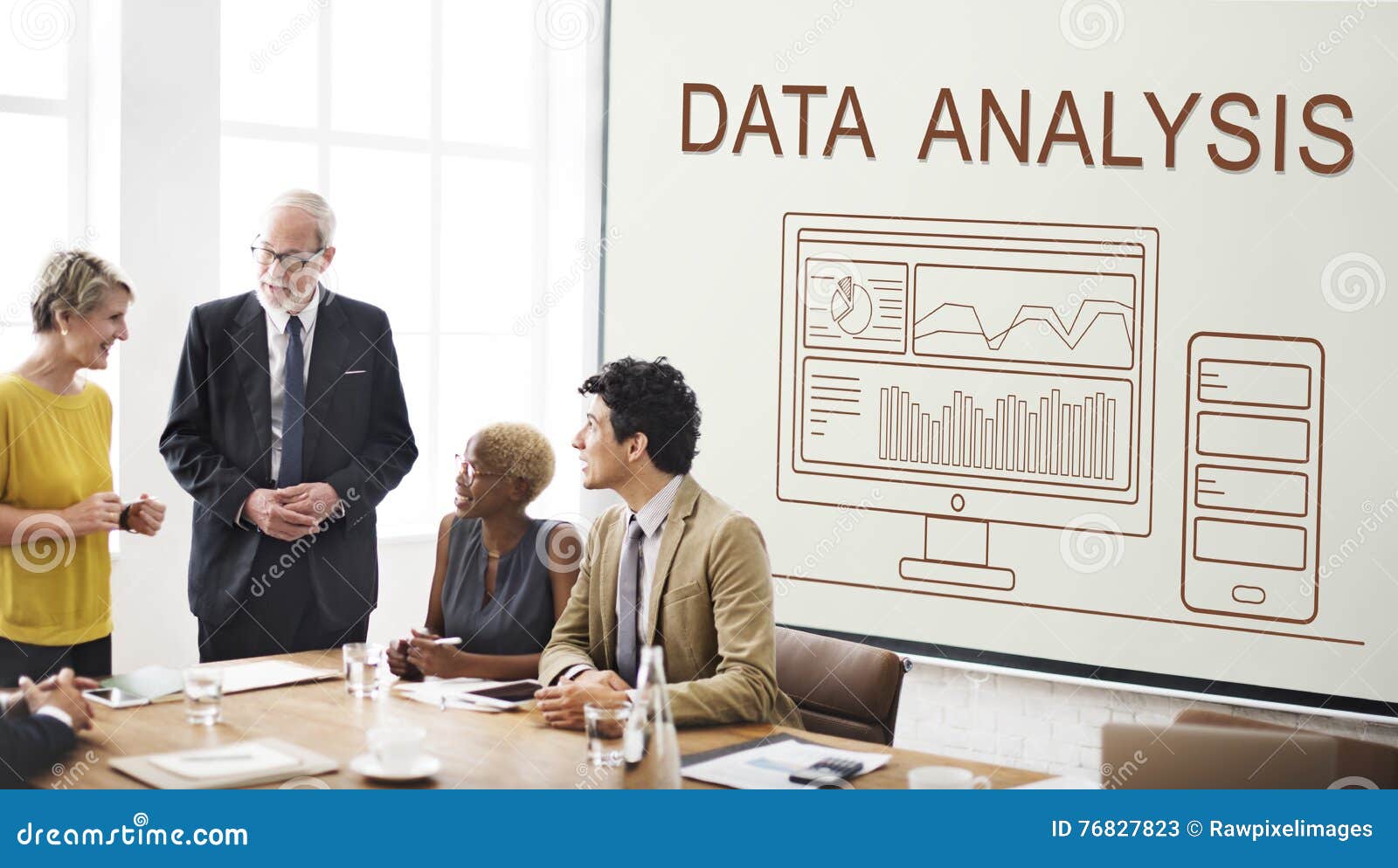 Data Analytics Progress Summary Computer Concept Stock Image - Image of ...