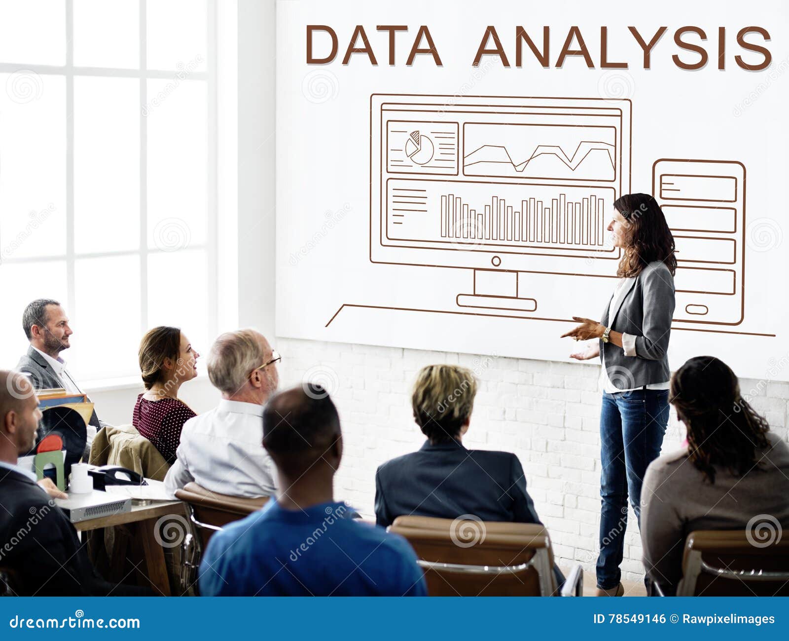 Data Analytics Progress Summary Computer Concept Stock Photo - Image of ...