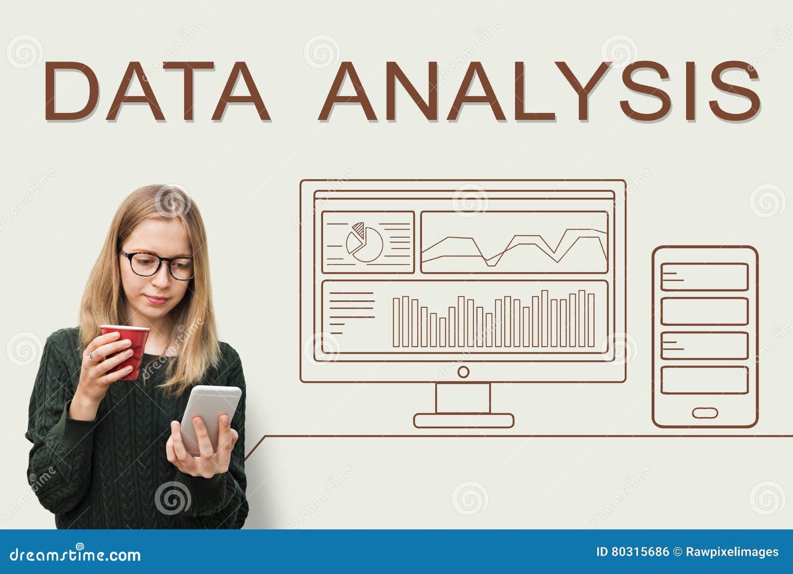Data Analytics Progress Summary Computer Concept Stock Photo - Image of ...