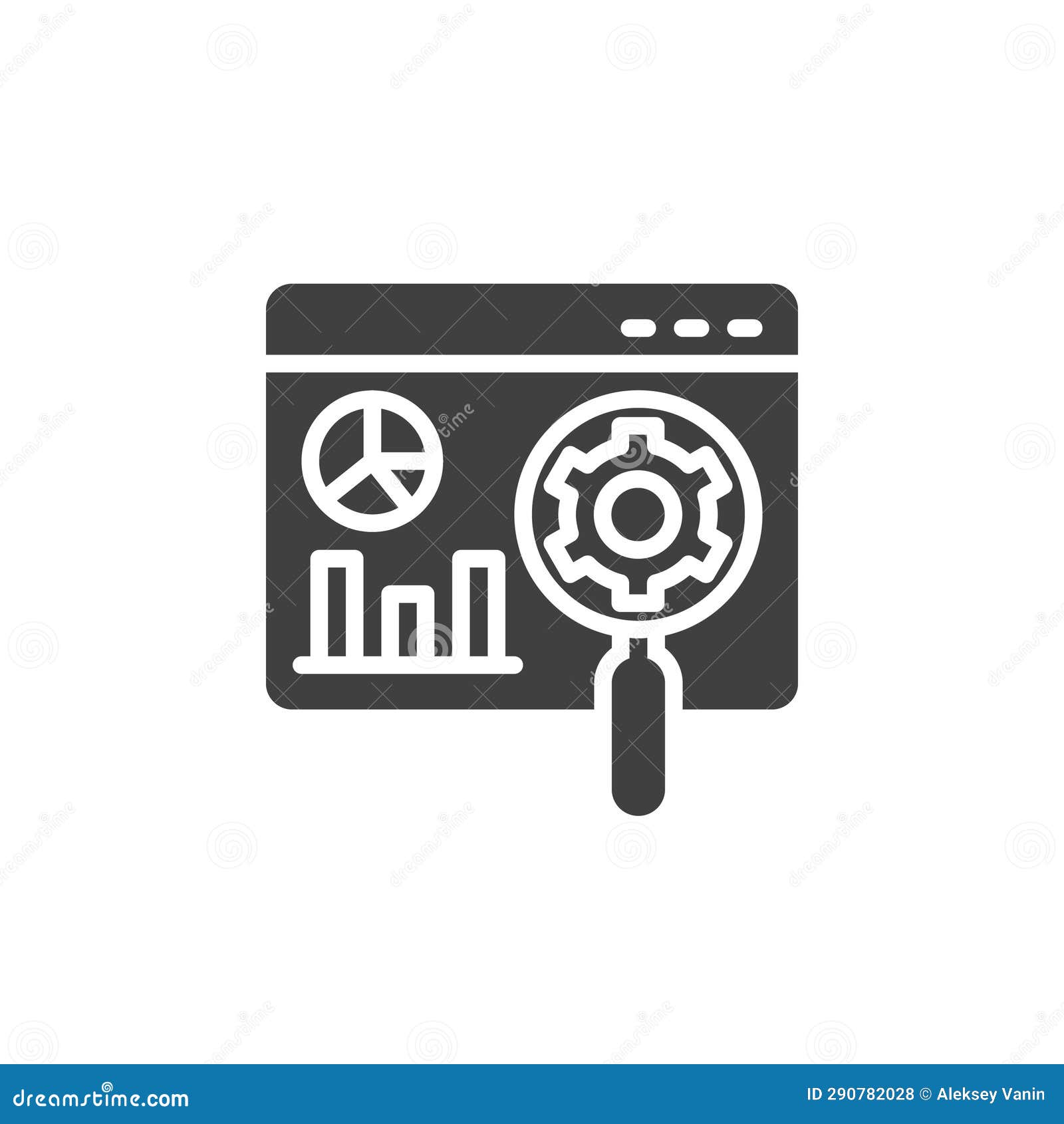 Data analytics vector icon stock illustration. Illustration of research ...
