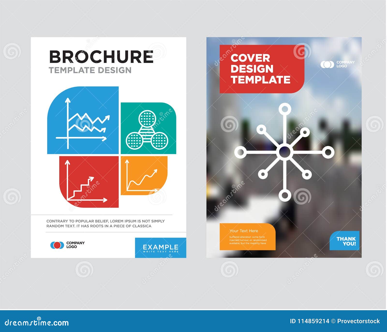 Data Analytics Wheel Brochure Flyer Design Template Stock Illustration ...