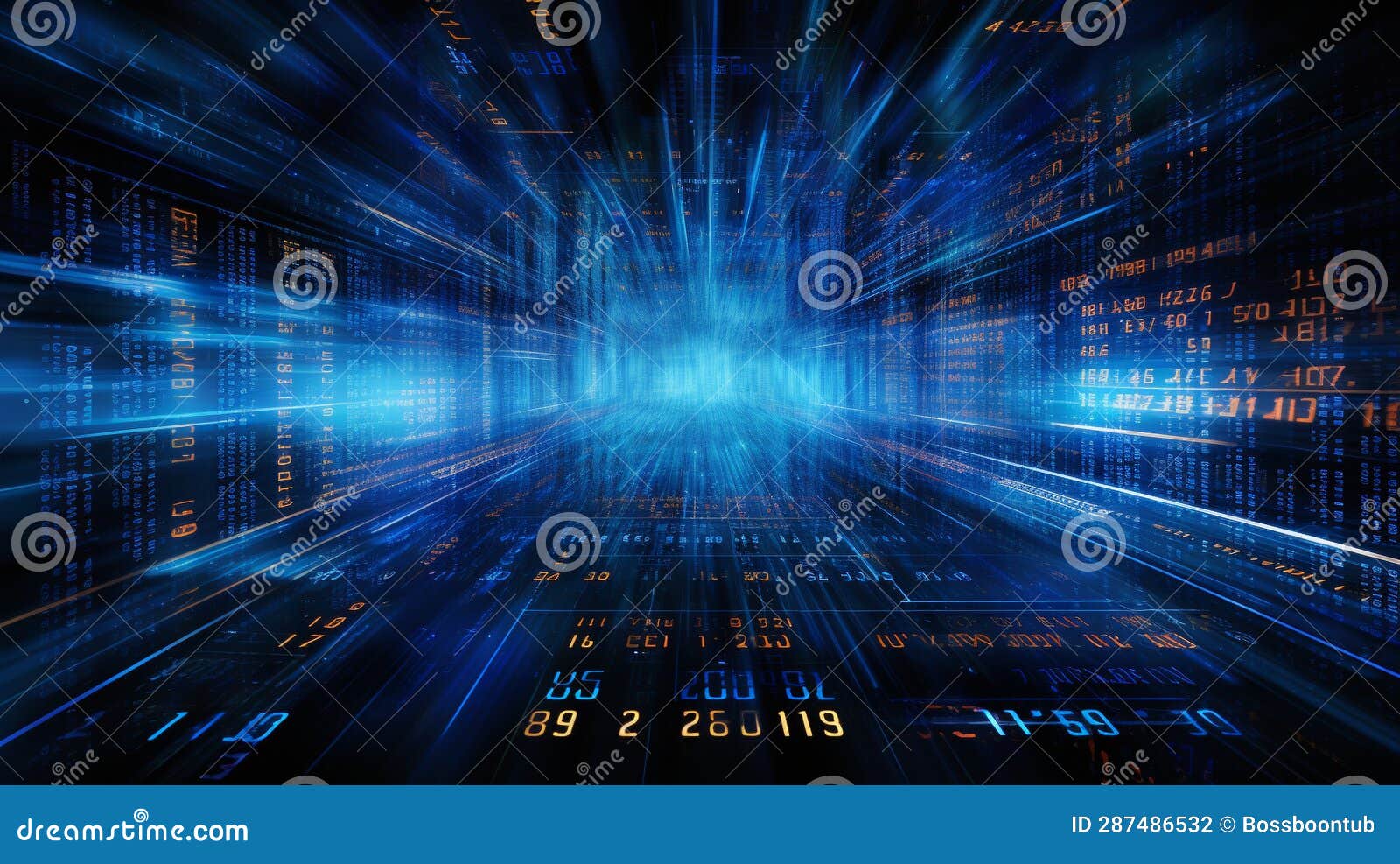 Data Analyze from Microchip Background. Technology Concept Stock ...