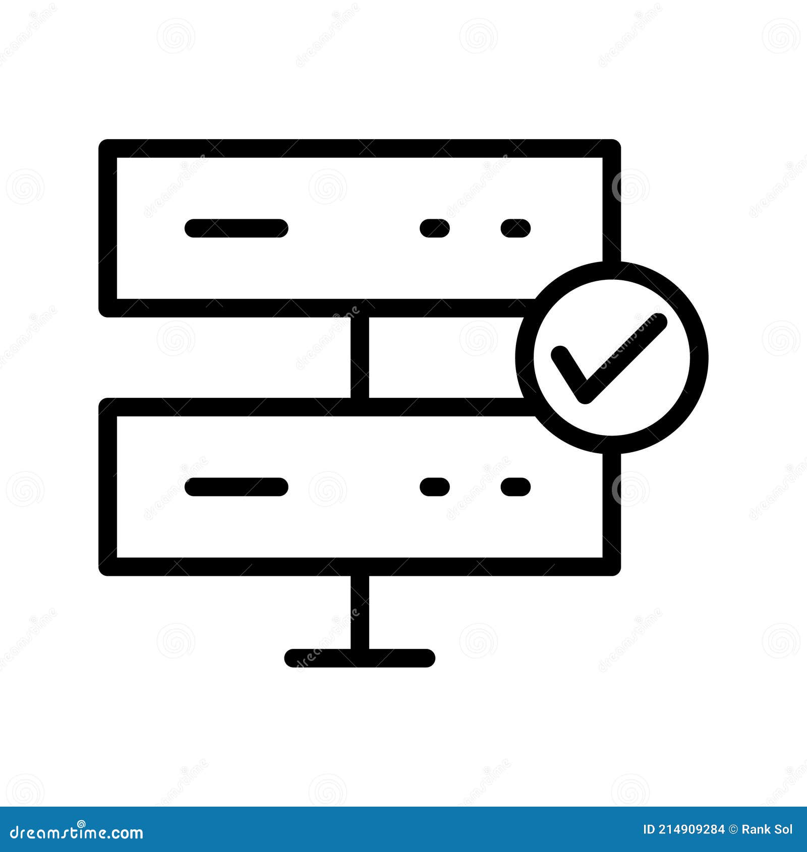 Data Approval Vector Icon Which Can Easily Modify or Edit Stock Vector ...