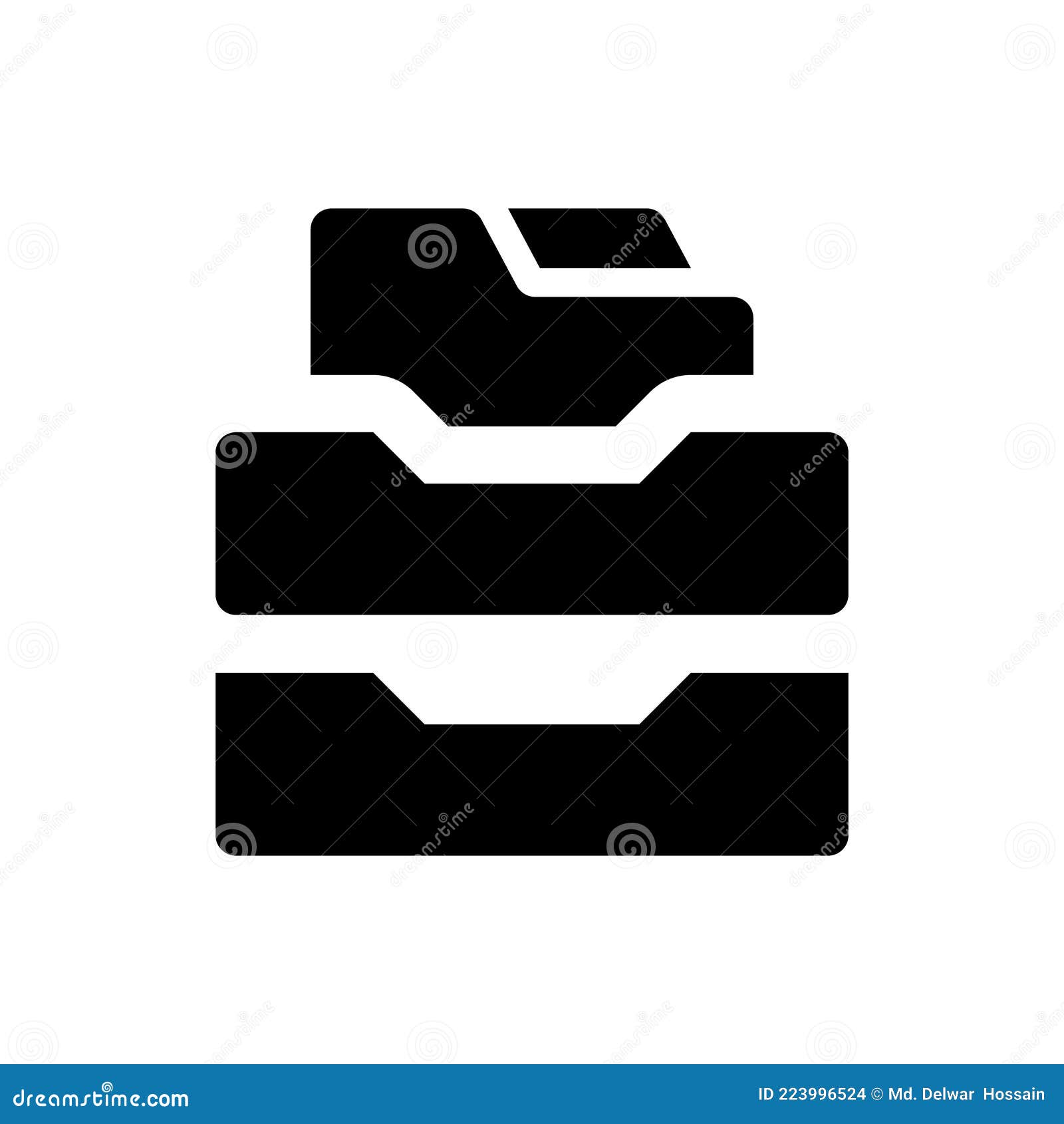 Data archive icon stock vector. Illustration of archive - 223996524