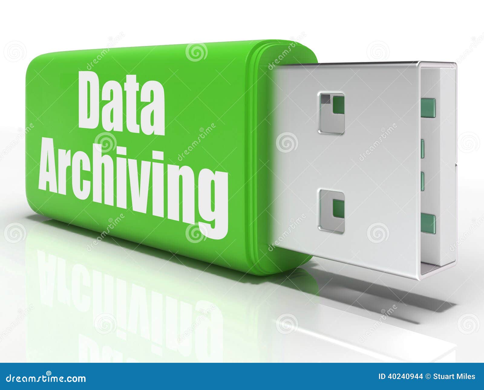 Data Archiving Shows Fact Documentation And Storage Stock Image ...
