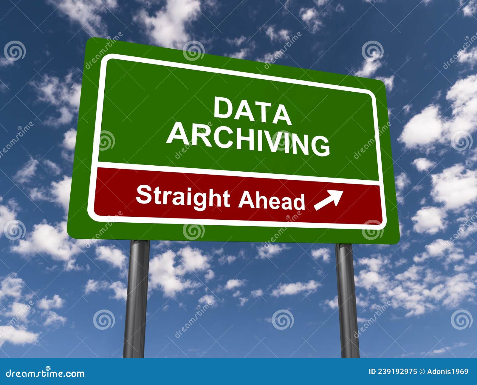 Data Archiving Traffic Sign Stock Illustration - Illustration of ...