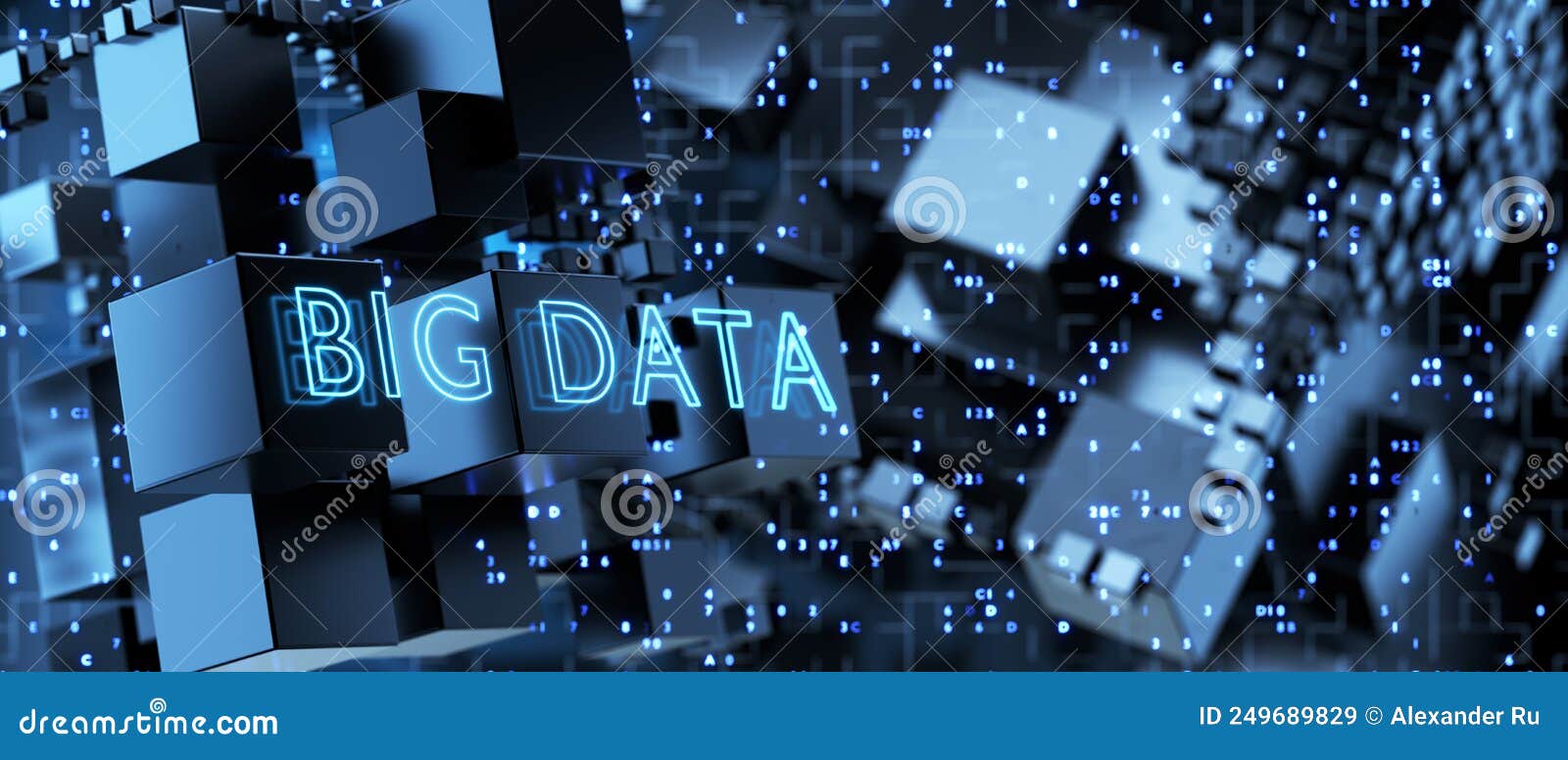 Data Array Visual Concept. Graphic Abstract Background. Big Data Visualization. Big Data ...