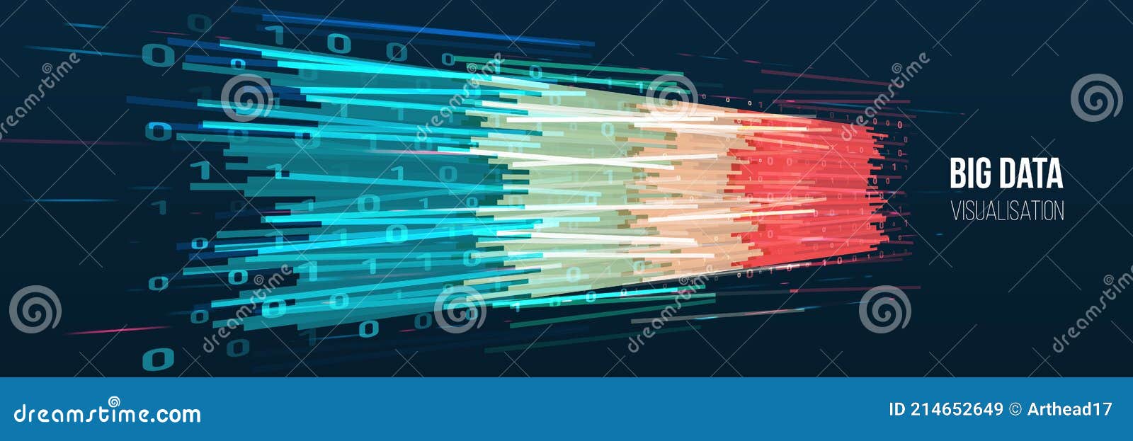Data Array Visual Concept for Website. Big Data Connection Complex. Big Data Visualization ...