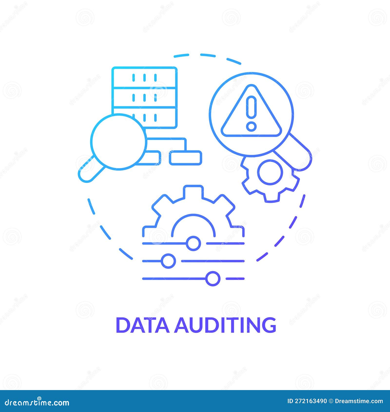 Data Auditing Blue Gradient Concept Icon Stock Vector - Illustration of ...