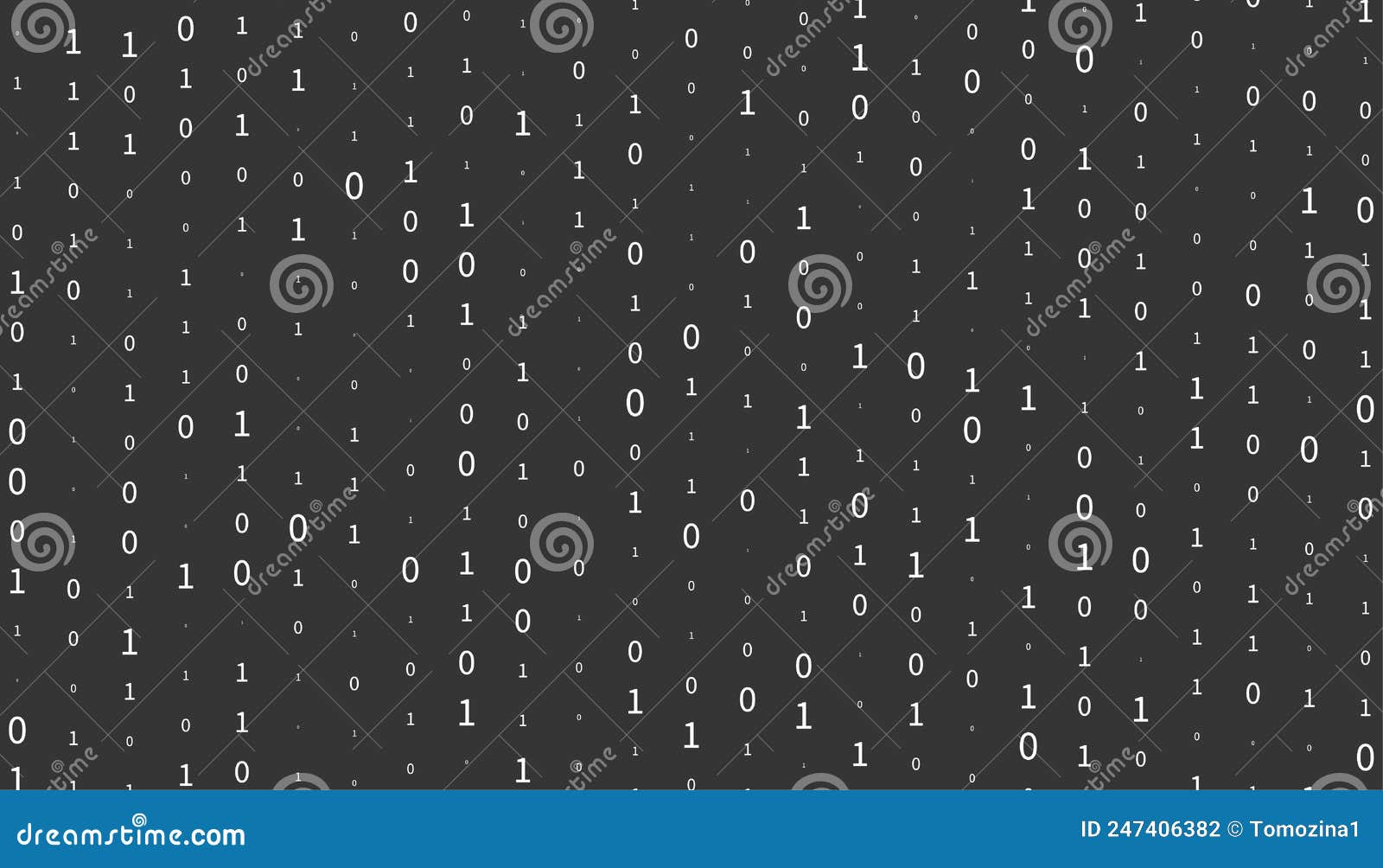 Data Background with One and Zero Stock Vector - Illustration of ...