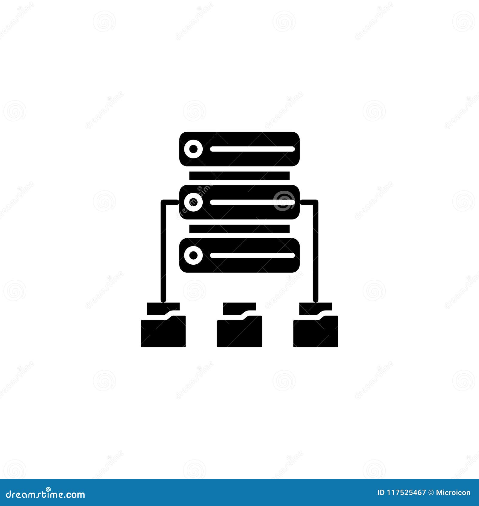 Data Backup Black Icon Concept. Data Backup Flat Vector Symbol, Sign ...