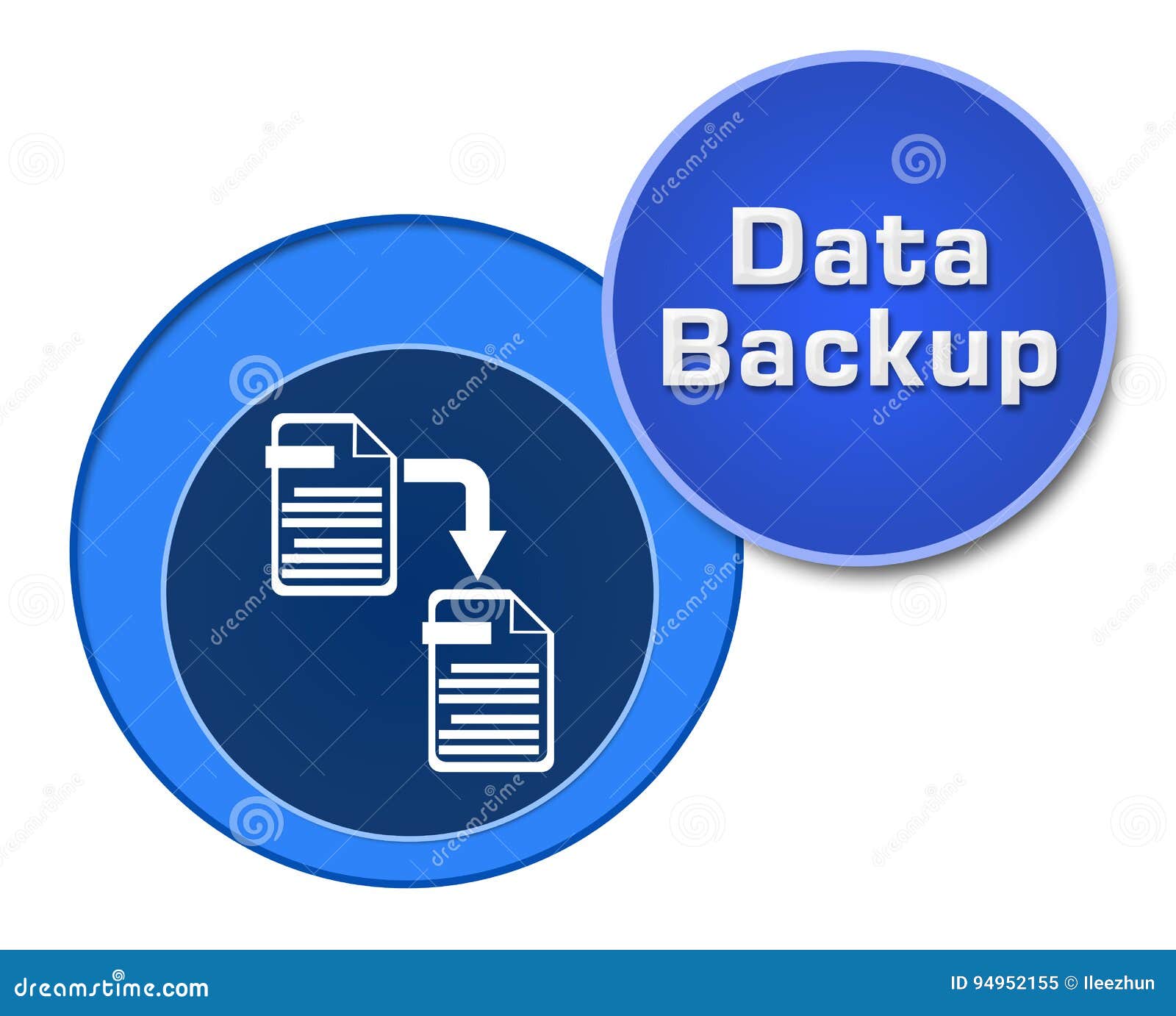 Data Backup Blue Circles stock illustration. Illustration of graphics ...