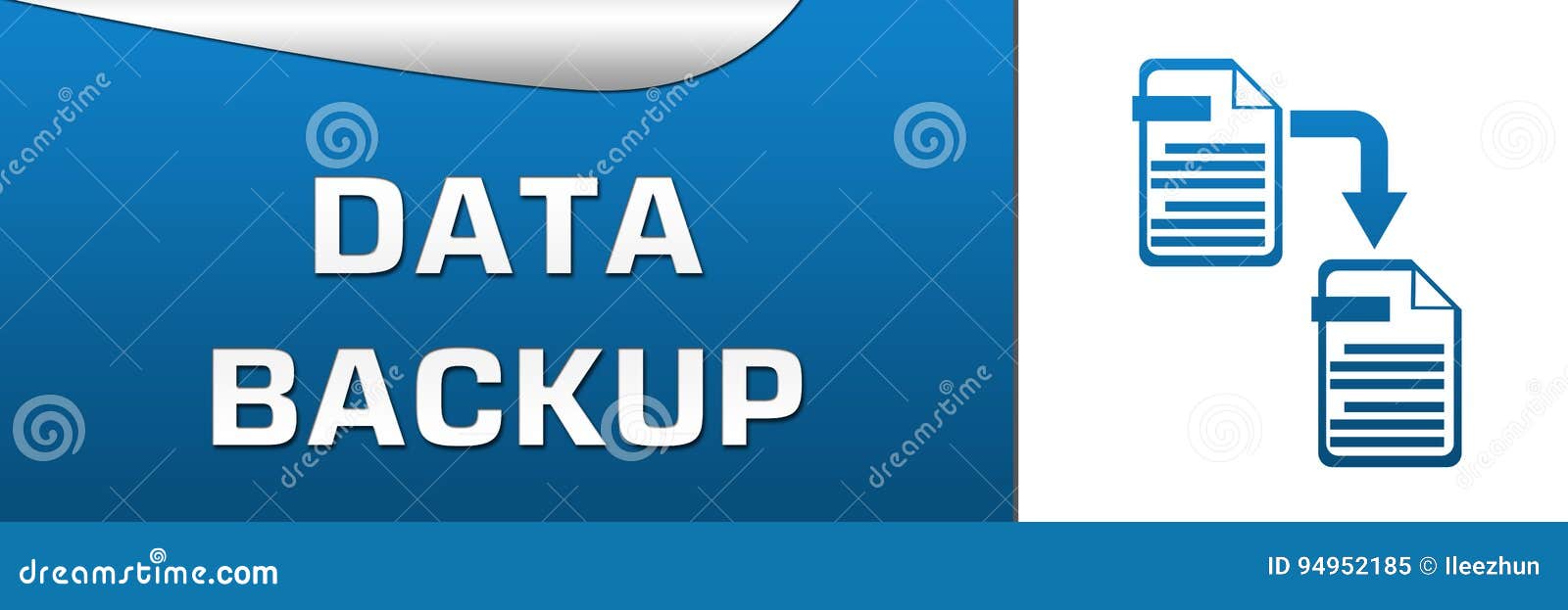 Data Backup Blue Horizontal Stock Illustration - Illustration of data ...