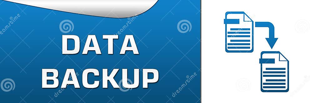 Data Backup Blue Horizontal Stock Illustration - Illustration of data ...