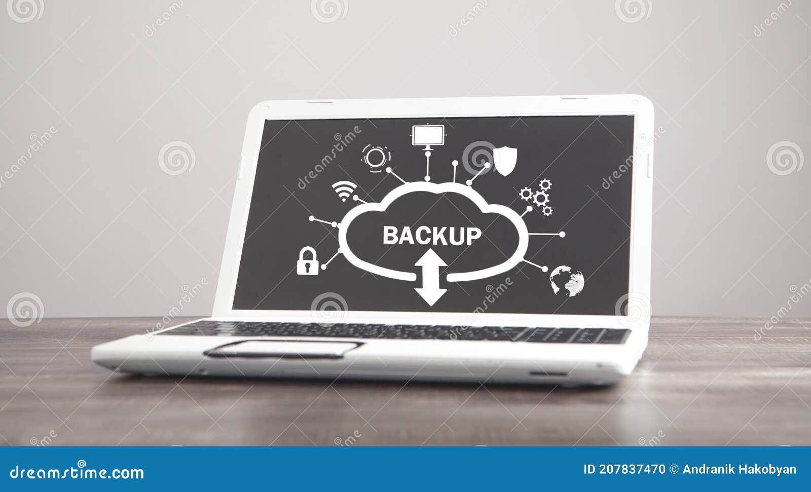 Data Backup. Cloud Download Stock Photo - Image of network, cloud ...