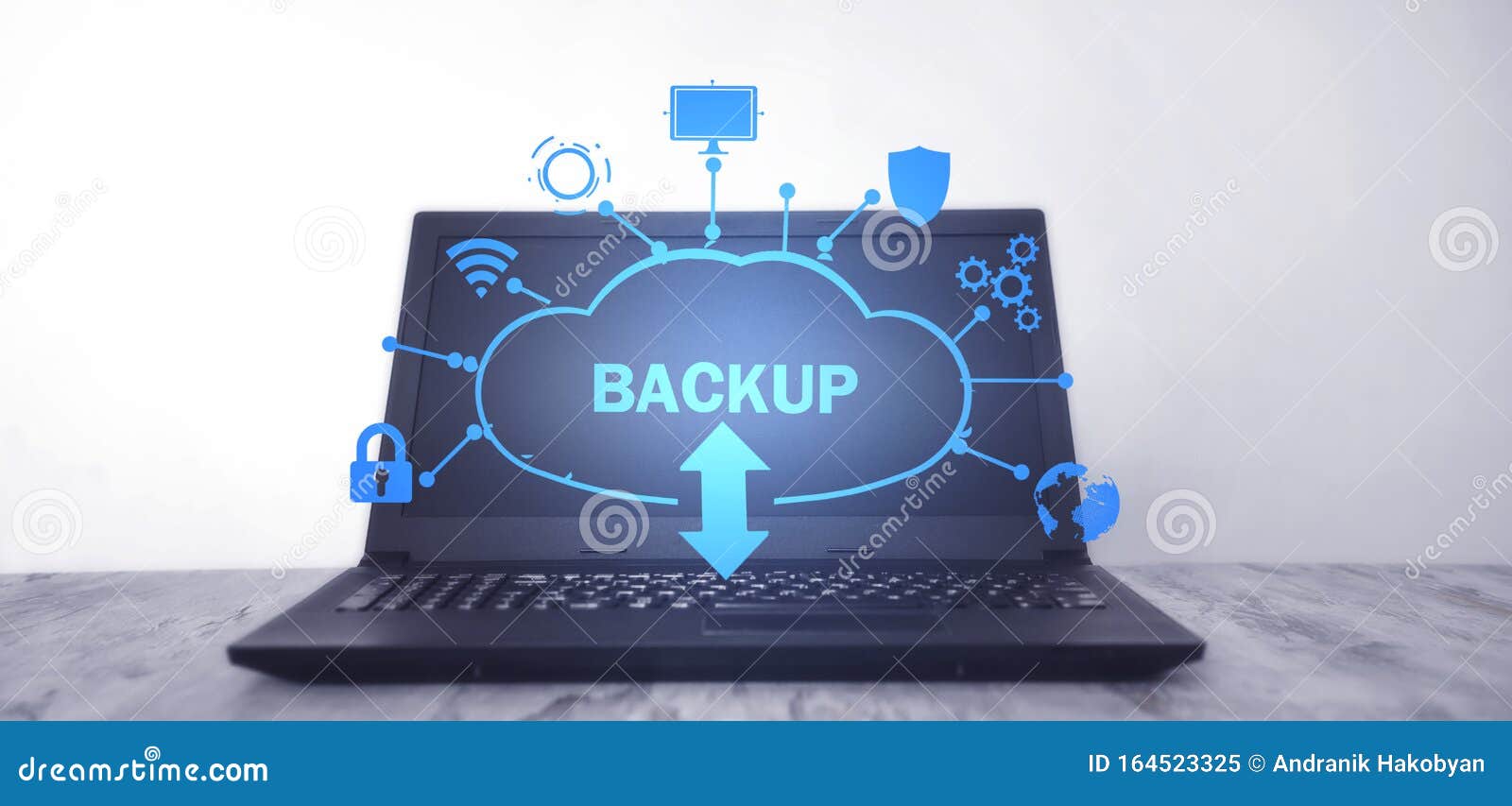 Data Backup. Cloud Download Stock Image - Image of icon, work: 164523325