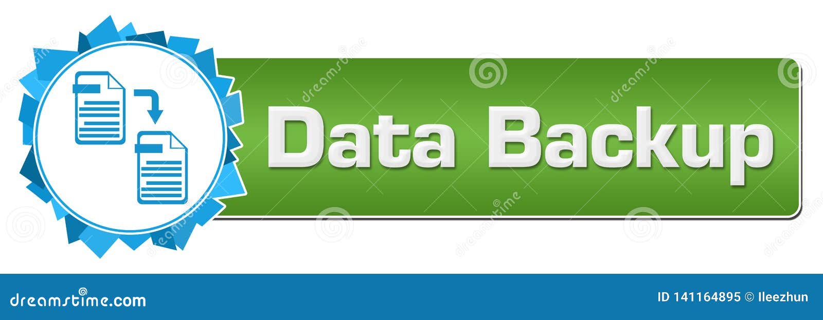 Data Backup Blue Green Random Shapes Circle Bar Stock Illustration ...