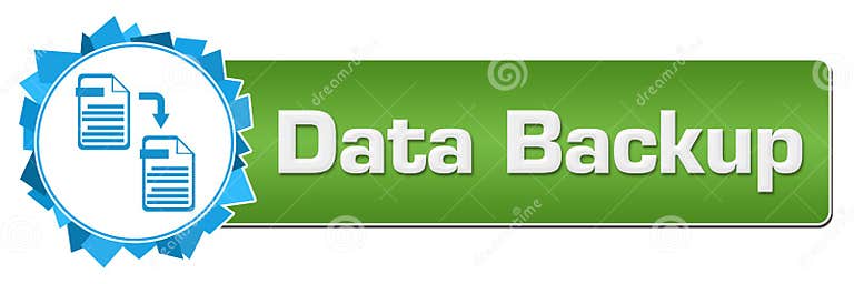 Data Backup Blue Green Random Shapes Circle Bar Stock Illustration ...