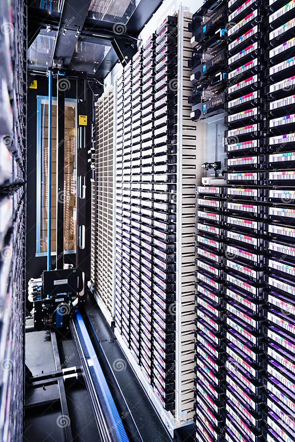 Data Backup Hardware in Data Center Stock Image - Image of modern ...