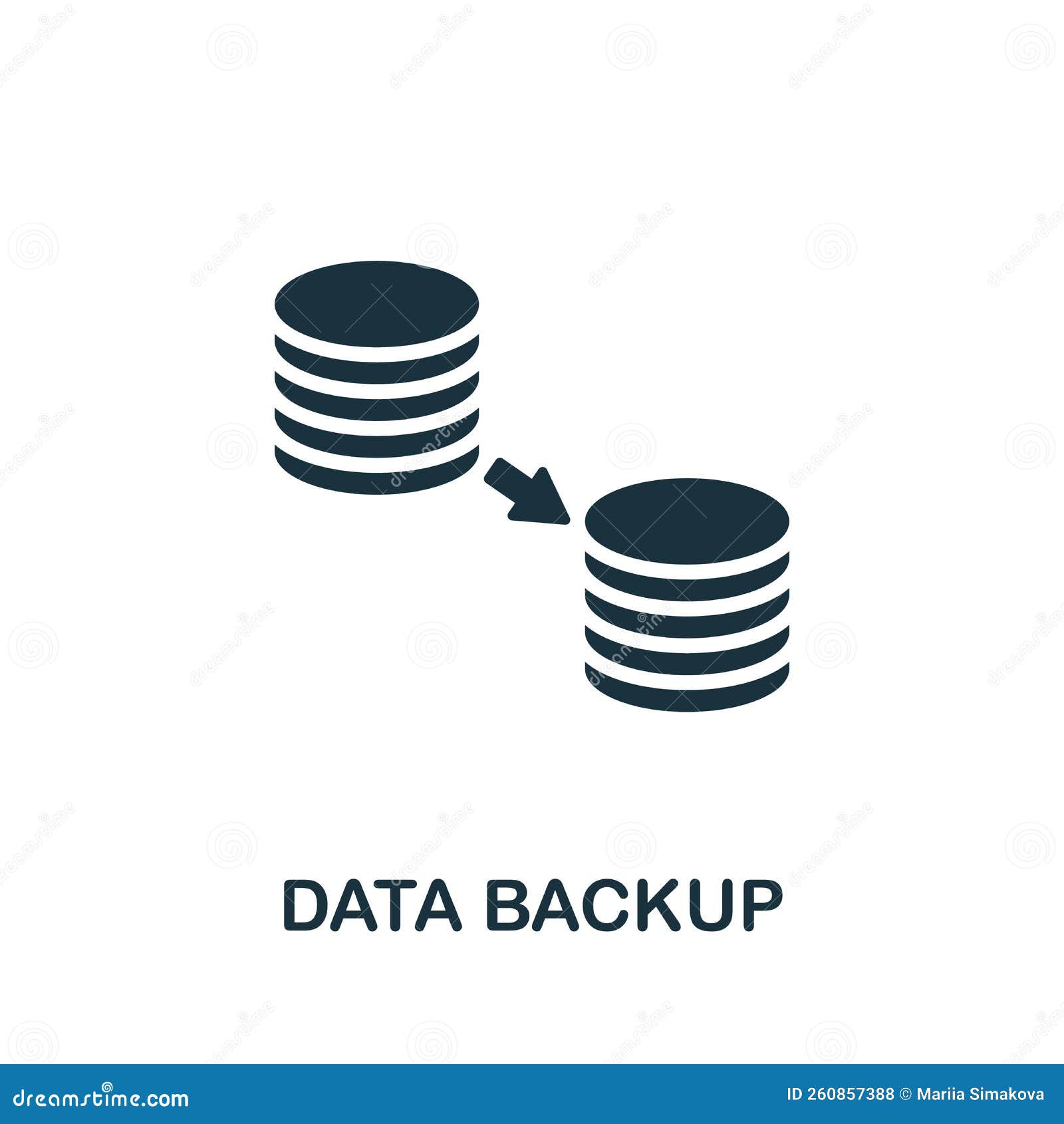 Data Backup Icon. Monochrome Simple Cyber Security Icon for Templates ...
