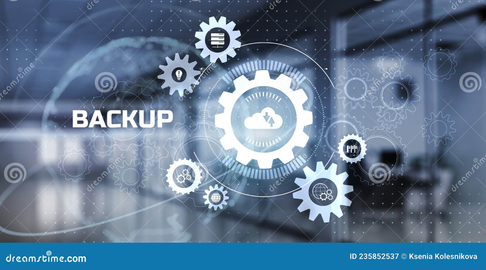 Data Backup Information Protection Cyber Security Concept on Virtual ...